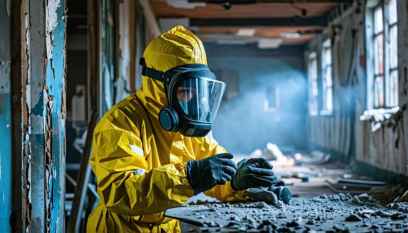How is asbestos detected and removed to prevent health risks?